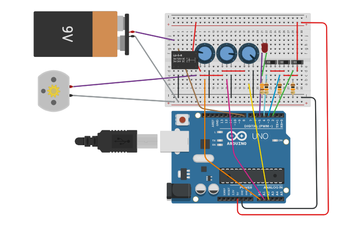 Circuit design Projet Serre Automatisée ... arrosage v3 - Tinkercad