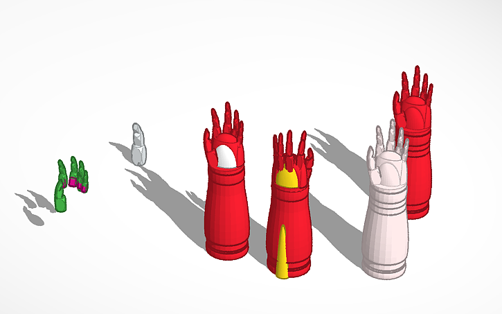 3D design Ironman theme Prosthetic hand - Tinkercad