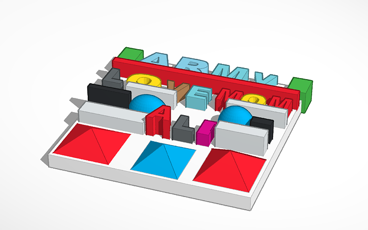 3D design Ali fridge magnet | Tinkercad