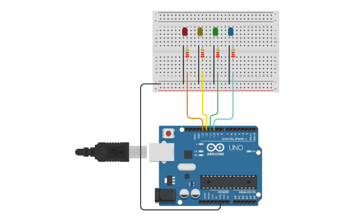 Circuit design 3MC Pisca Leds | Tinkercad