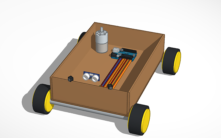 3D design Car (With Sensor) Design - Tinkercad