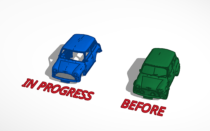 3D design Mini Cooper SCAN RESTORATION!!! - Tinkercad