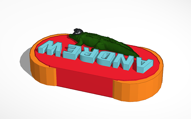 3D design Nametag Andrew | Tinkercad