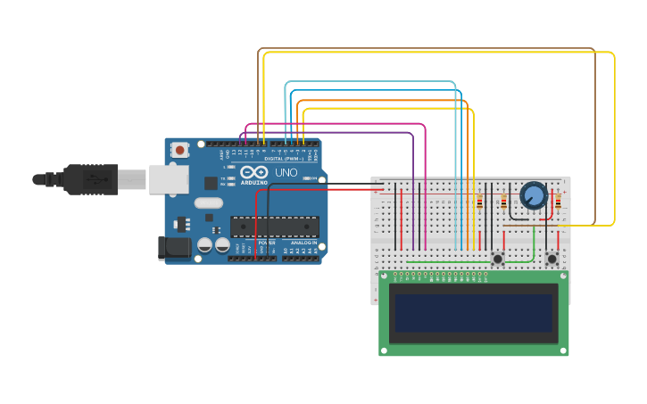 Circuit design Stopwatch - Tinkercad