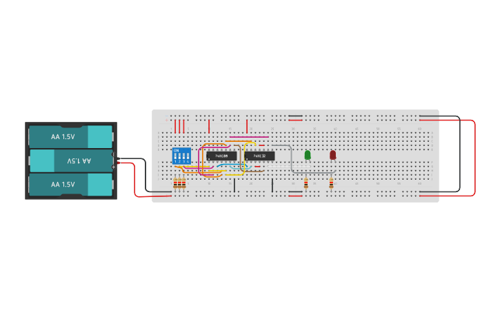 Circuit design Circuito ejercicio 3 (LAB3) - Tinkercad