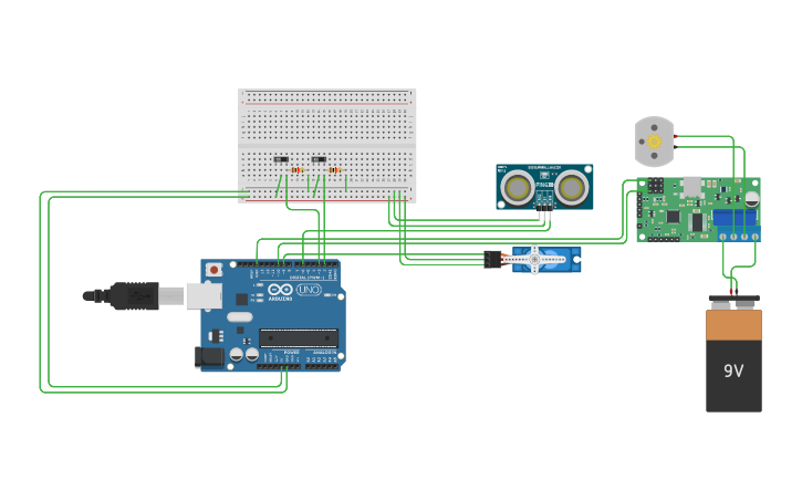 Circuit design Motor controller - Tinkercad