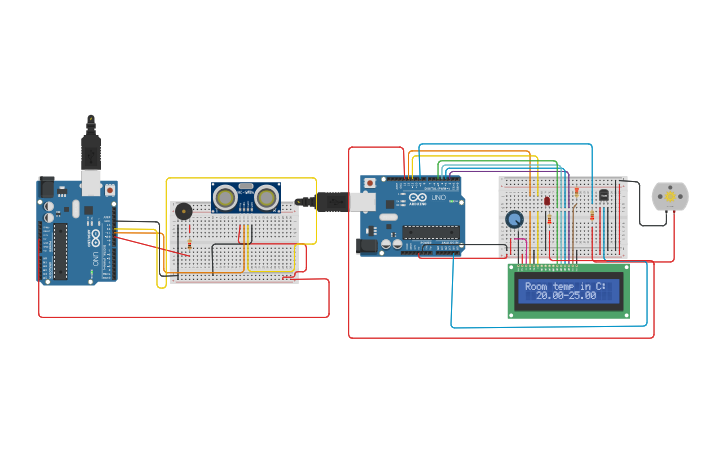 Circuit design DOOR ALARM - Tinkercad
