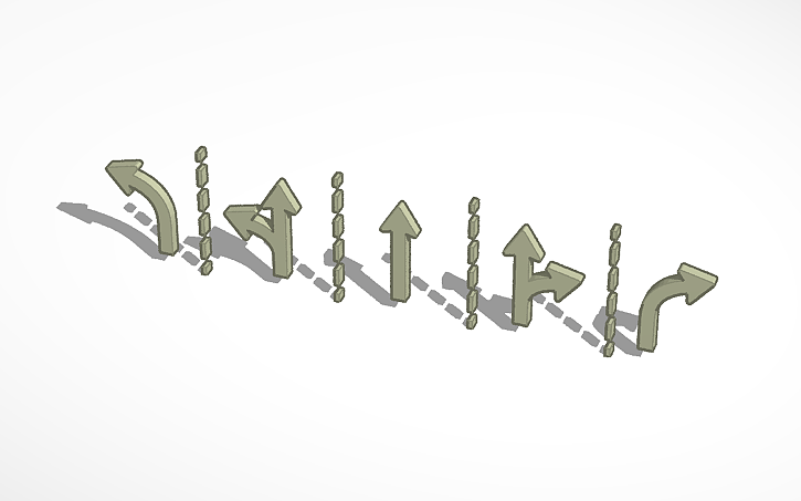 3D design Lane Indicators - Tinkercad