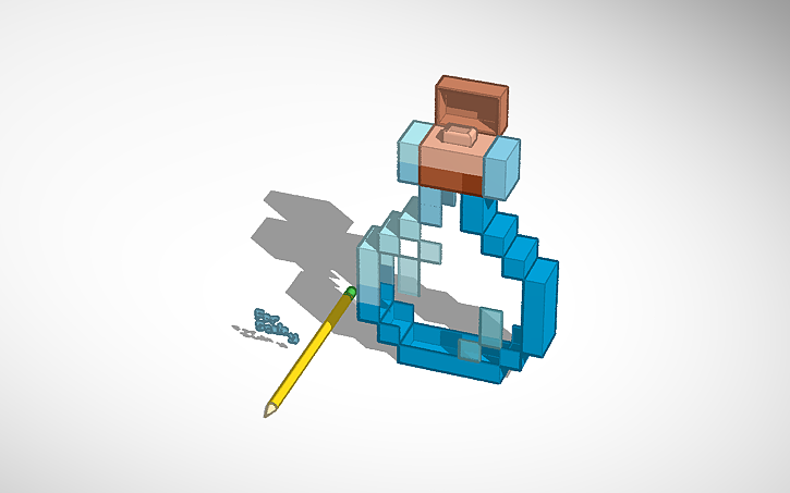 3D design Minecraft Water Bottle - Tinkercad