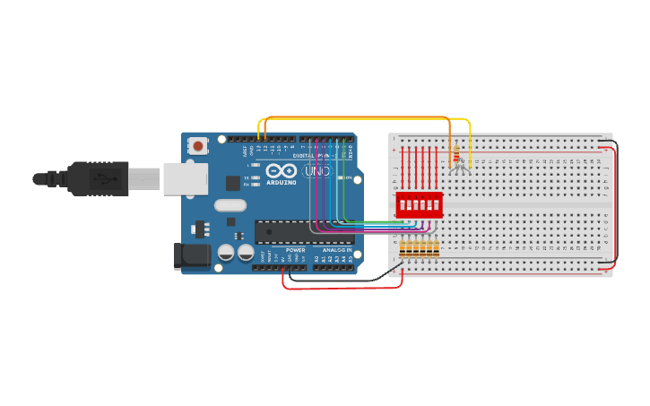 Circuit design Simple combination lock - Tinkercad