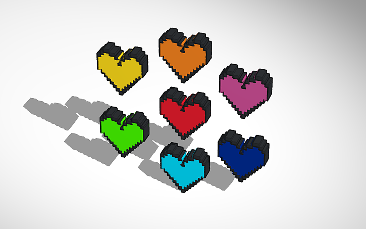 3D design Undertale Human Souls - Tinkercad