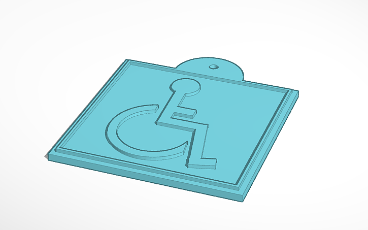 3D design PWD sign - Tinkercad