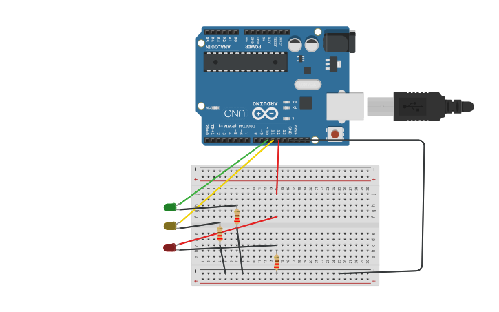 Circuit design SIMULACIÒN SEMAFORO | Tinkercad