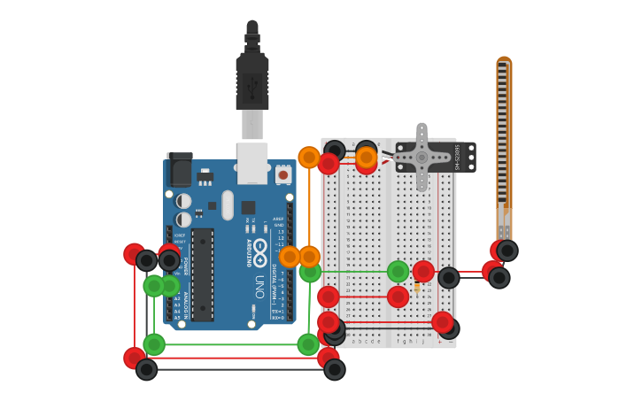 Circuit Design 2242 Lab Flex Sensor And Servo Tinkercad