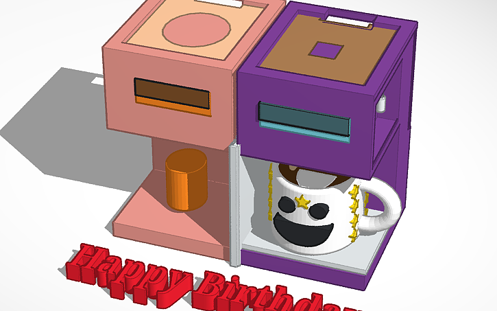 3D design Coffee machine - Tinkercad