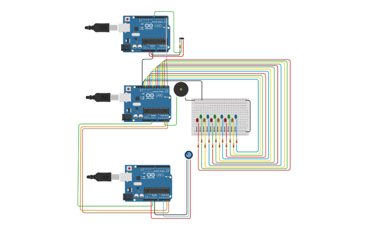Circuit design Assignment 2 - Christmas Lights - Tinkercad