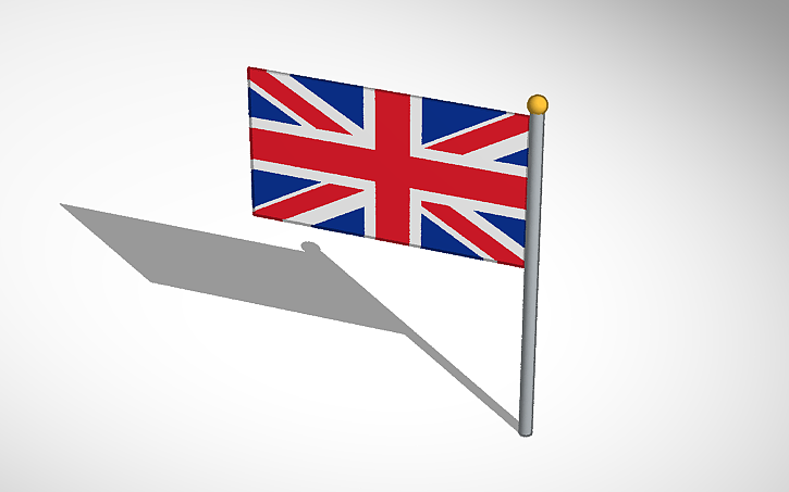 3D design British Flag - Tinkercad