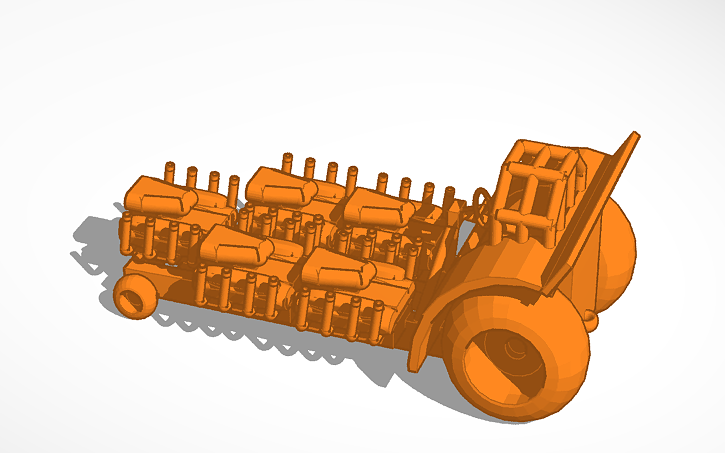3D design Mod Pulling tractor - Tinkercad
