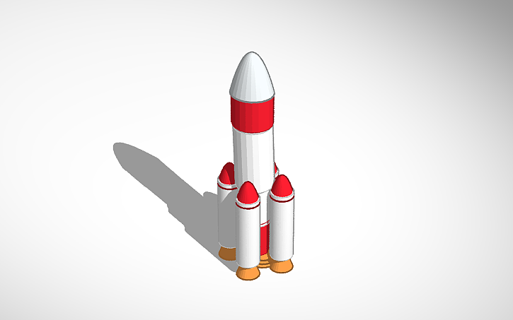 3D design PSLV Rocket - ISRO - Tinkercad