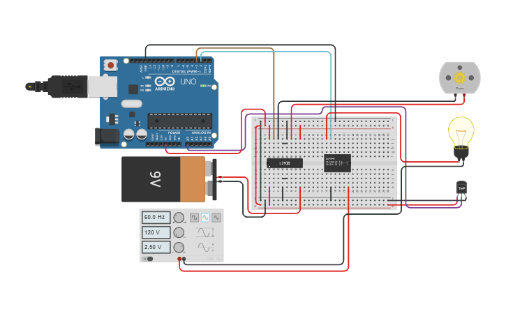 Circuit design Simulación incubadora - Tinkercad