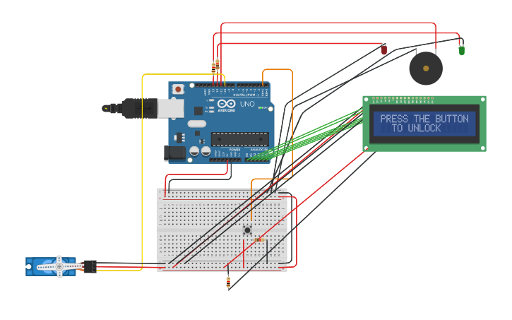 Circuit design Smart Lock ONE TOUCH - Tinkercad