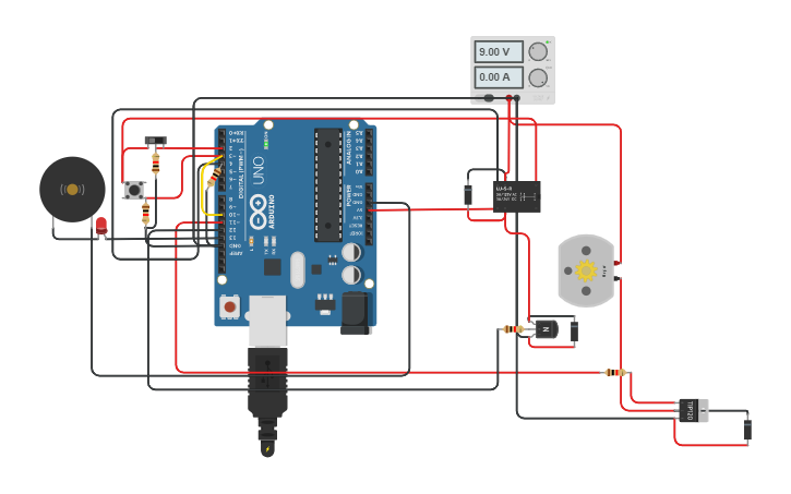 Circuit design Motor Control Lab 3 | Tinkercad