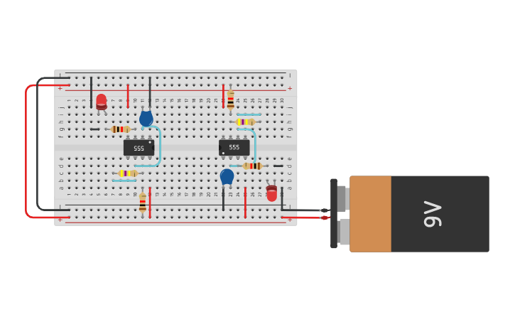 Circuit design 555 Timer Circuit - Tinkercad