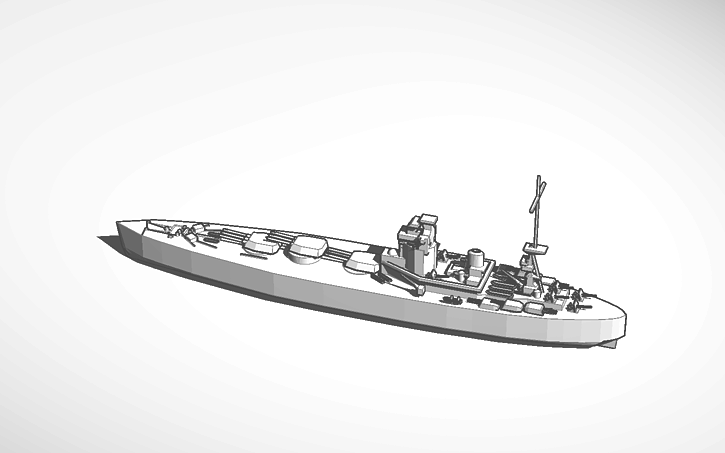 3D design HMS Nelson (WWII) - Tinkercad
