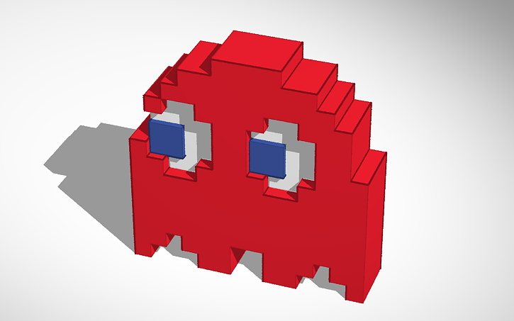 3D design Pacman Ghost Keychain | Tinkercad