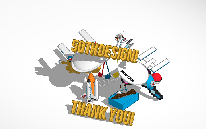 3D design 50th design! Finally! | Tinkercad