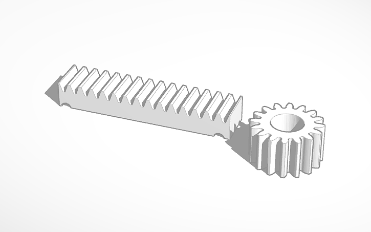 3D design Copy of gear with gear rack | Tinkercad