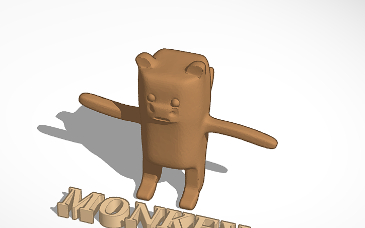 3D design Monkey Man - Tinkercad