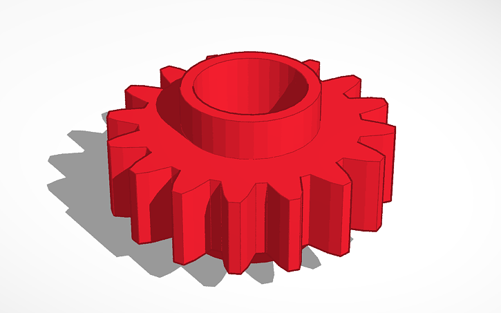 3D design 16 tooth Gear - Tinkercad