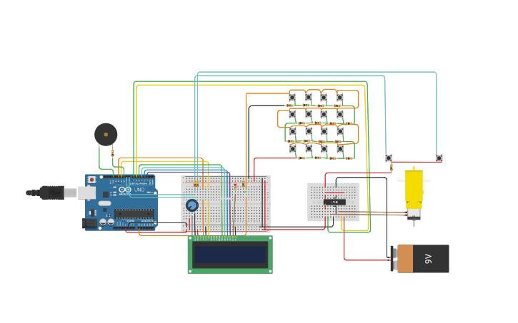 Circuit design automated lock | Tinkercad