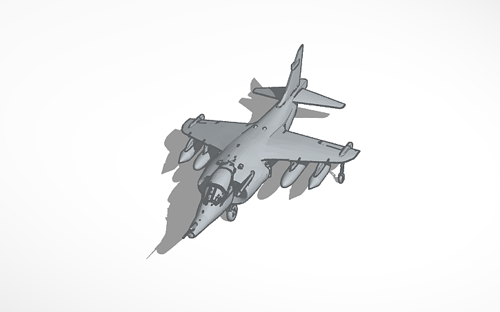 3D design Harrier jump jet - Tinkercad