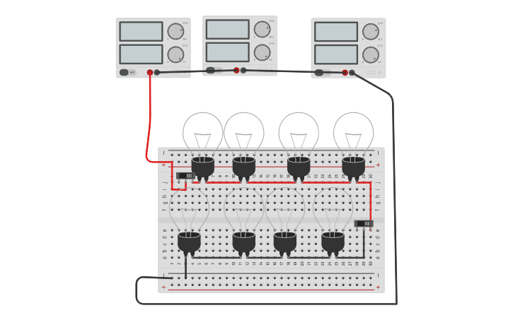 Circuit design circuito en serie - Tinkercad