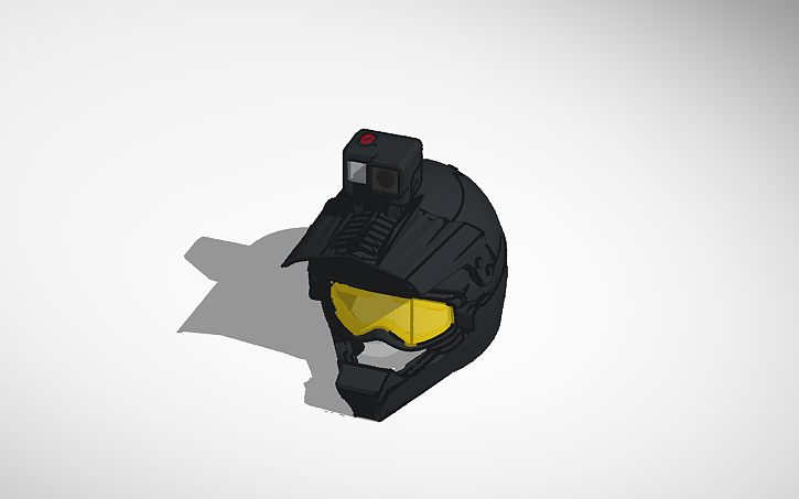 3D design Motocross helmet (gopro mount) - Tinkercad