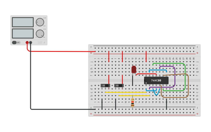 Circuit design XOR GATE USING NAND GATE - Tinkercad