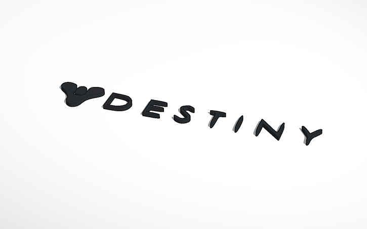 3D design DESTINY logo | Tinkercad