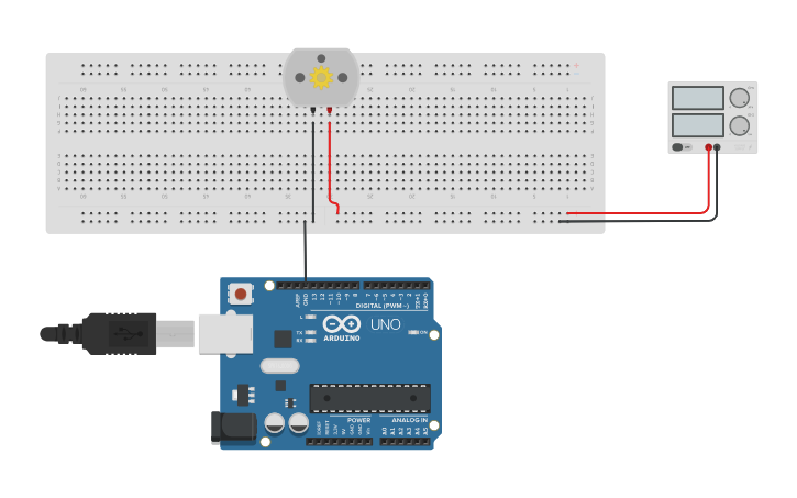 Circuit design Simple DC motor - Tinkercad