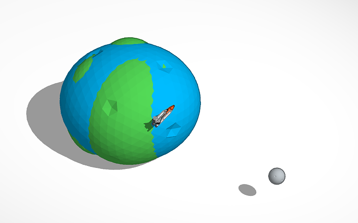 3D design from Space Earth And Moon - Tinkercad