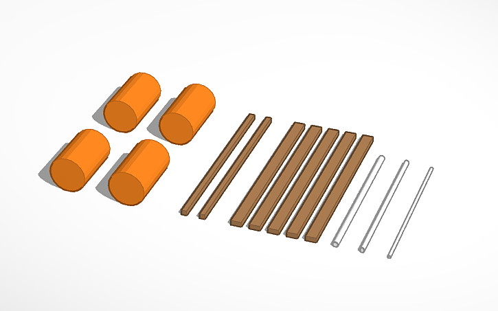 3D design Raft Camp Raft Parts | Tinkercad