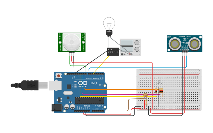 Circuit design Home Automation System - Tinkercad