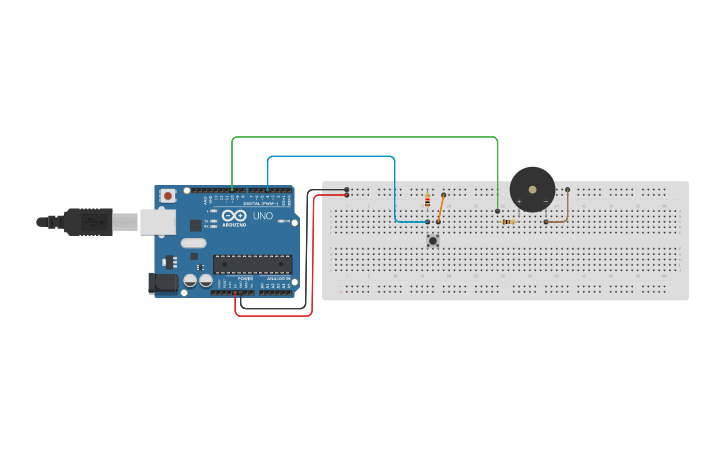 Circuit design Melodia con buzzer - Tinkercad