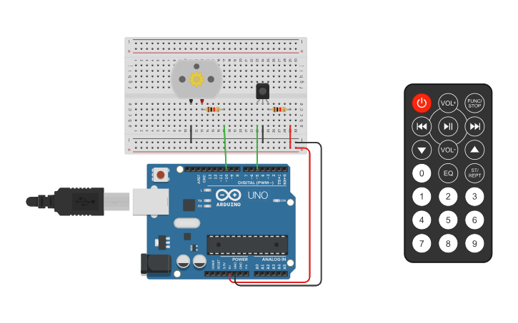 Circuit design Infrared sensor - Tinkercad