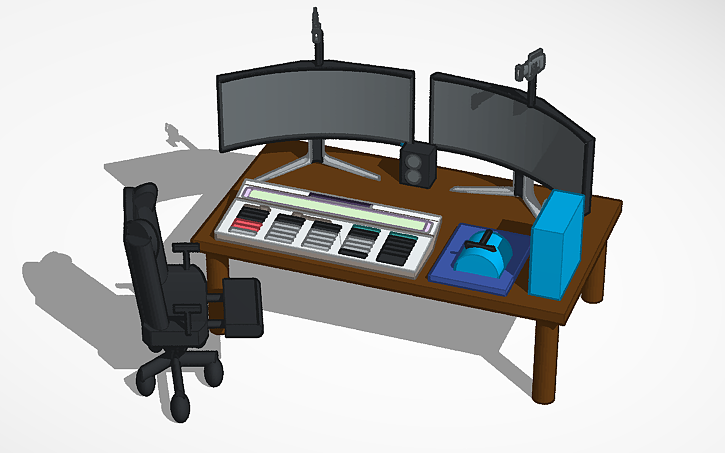 3D design GAMING SETUP - Tinkercad