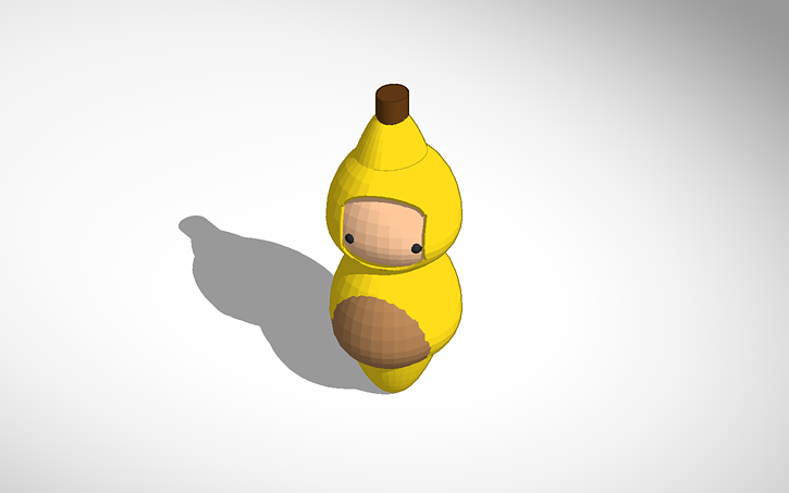 3D design banana chipi (chipi contest) - Tinkercad
