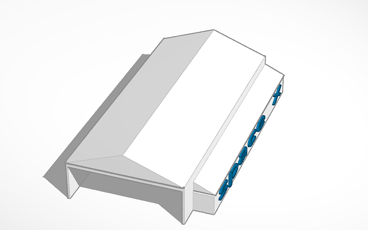 3D design spacex VAB with falcon heavy - Tinkercad