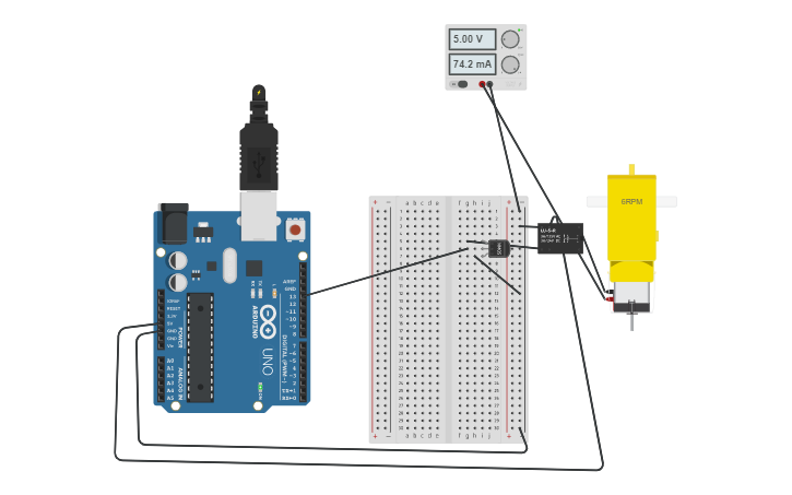 Circuit design RELAYS | Tinkercad