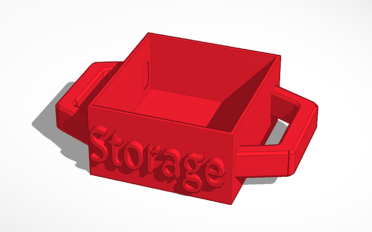 3D design Storage Box with Handles - Tinkercad